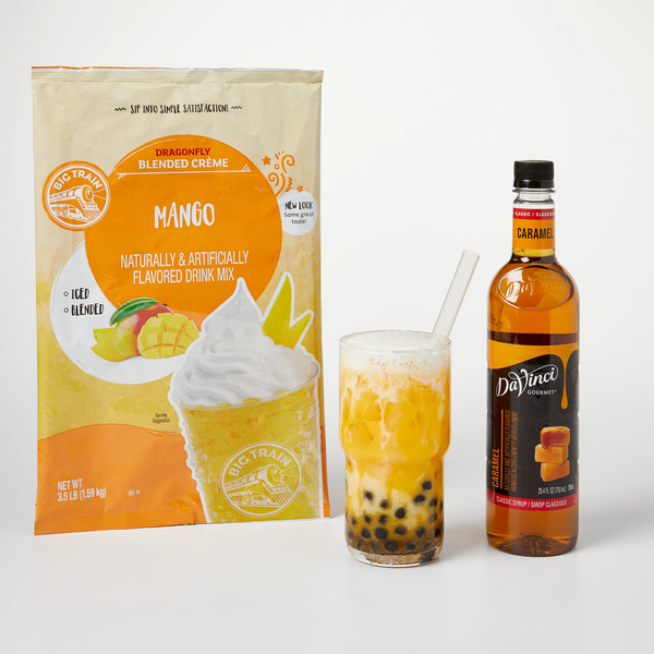 Creamy Mango Caramel Boba