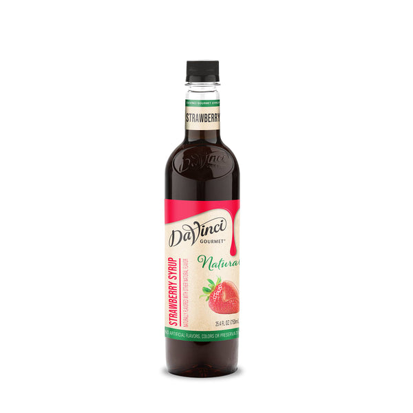 DaVinci Gourmet Naturals Strawberry Syrup - 4 x 750 ml Plastic